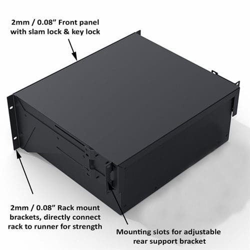 8U Lightweight Rack Drawer 385mm Deep - Trifibre