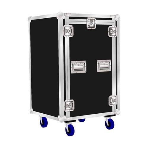 6-18 Unit Rack Mount Flight Case 3 Door With Top Tilt Rack - Trifibre