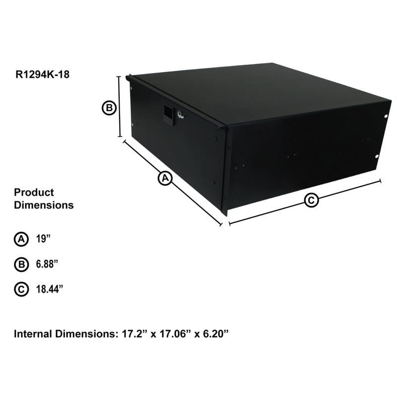 4U Rack Drawer 485mm Deep - Trifibre