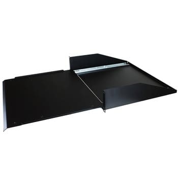2U Sliding Rack Shelf Black R1194/2UK-SL - Trifibre