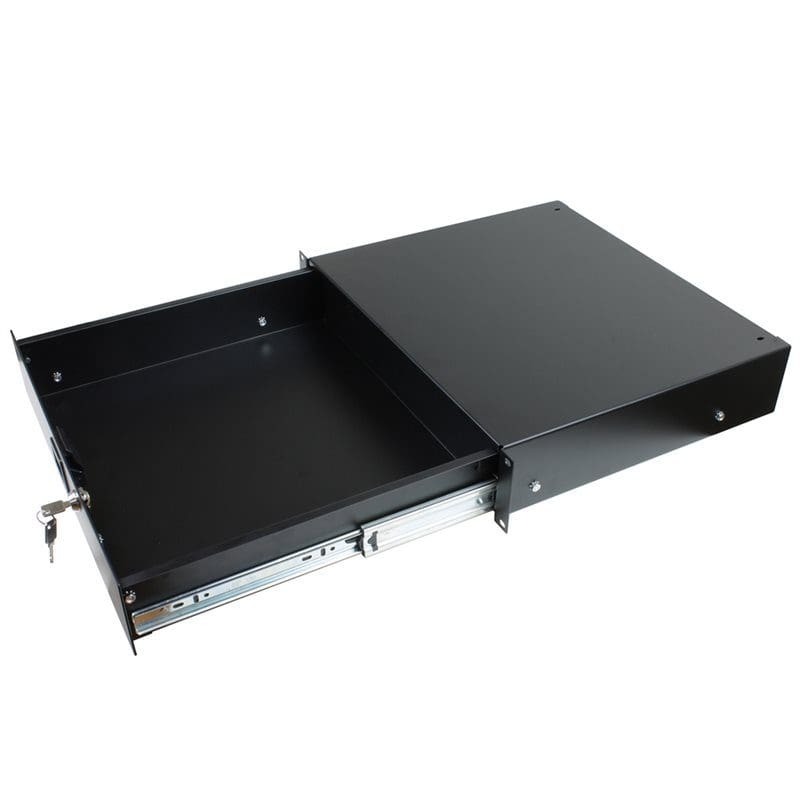 2U Rack Drawer with Slam Latch & Key Lock 387.4mm / 15.25" Deep ...