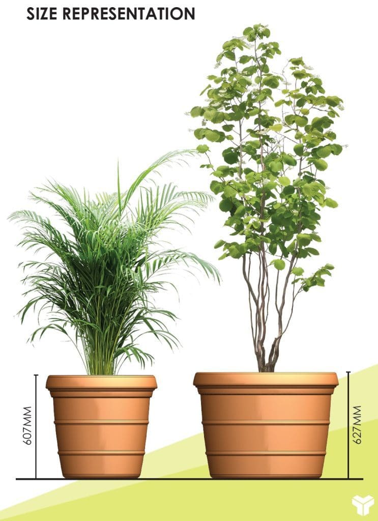 Large 66cm Heavy Duty Rotomoulded Plastic Planter - Trifibre