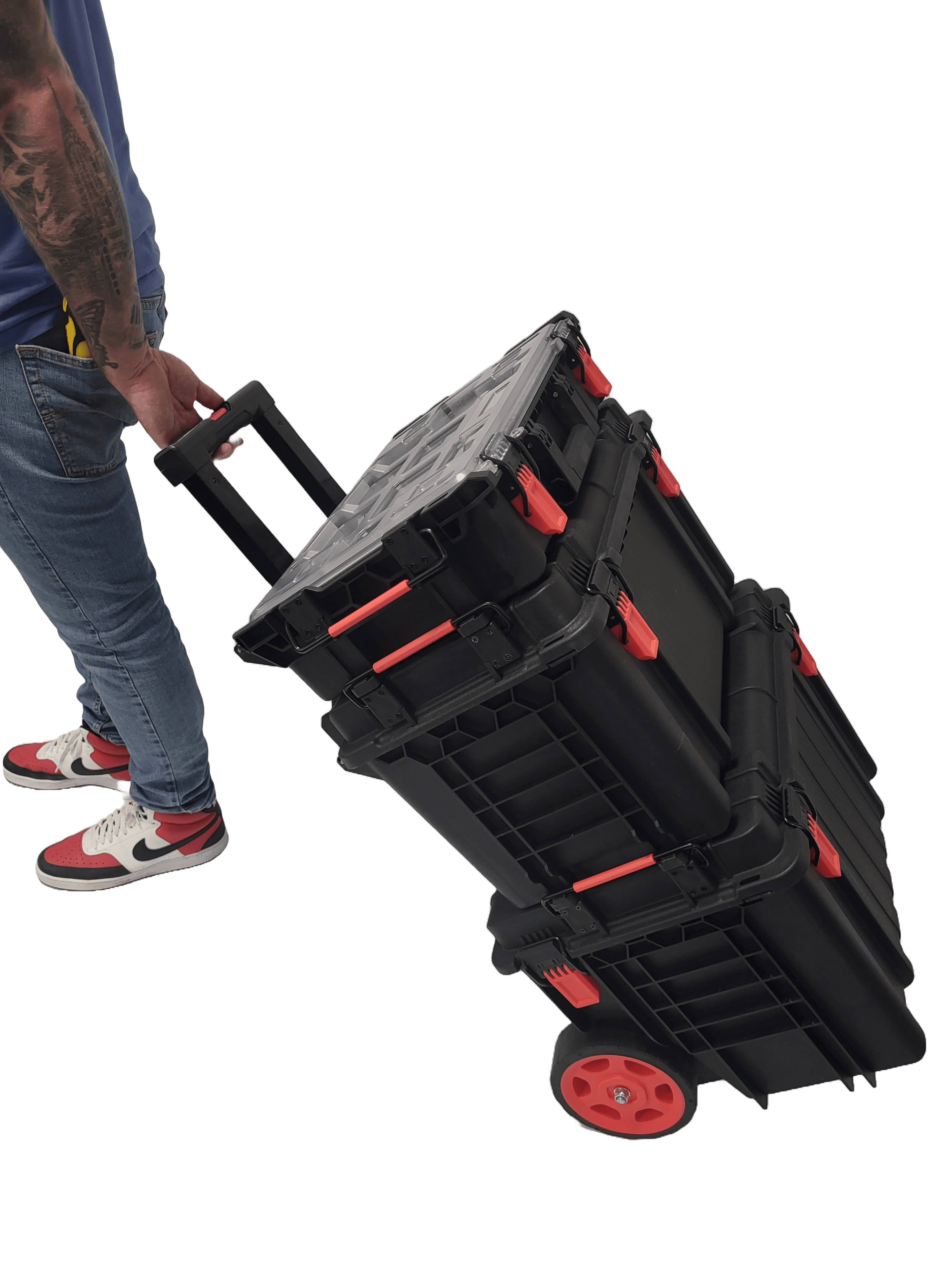 Organized and Portable: Wheeled Modular Tool Box Set